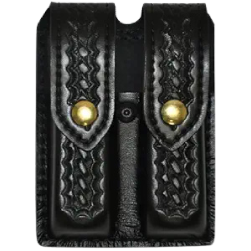 Double Mag Pouch Basketweave | Black For G19,23 – Harriman Army-Navy