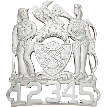 CUSTOM NYC HAT DEVICE with NUMBERS | GOLD OR NICKEL – Harriman Army-Navy