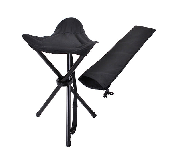 COLLAPSIBLE STOOL WITH CARRY STRAP | Black – Harriman Army-Navy